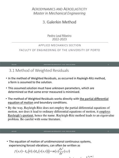 3 Galerkin Method Pdf Differential Equations Equations