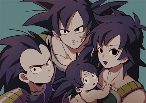 Son Goku Bardock Raditz And Gine Dragon Ball And 1 More Drawn By Noalert2038 Danbooru