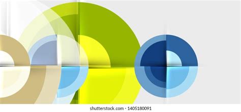 intersection overlapping circles venn diagram line stock vector