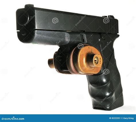 Semi Automatic Handgun With Trigger Lock Stock Image Image Of Black Shoot 8222351