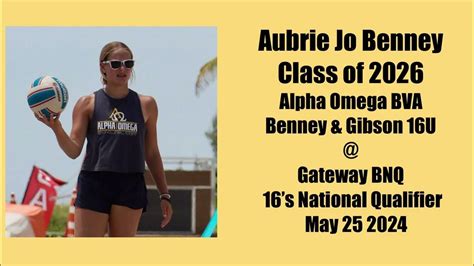 Aubrie Jo Benney Class 0f 2026 Alpha Omega Gateway Bnq 16s May 25