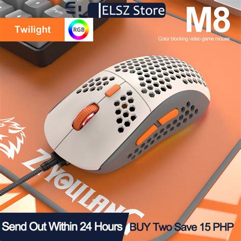 Ziyoulang M8 Wired Gaming Mouse 12000 Dpi 16 Rgb Backlit Ultralight With Programmable Driver