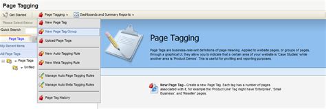 Creating Page Tag Groups