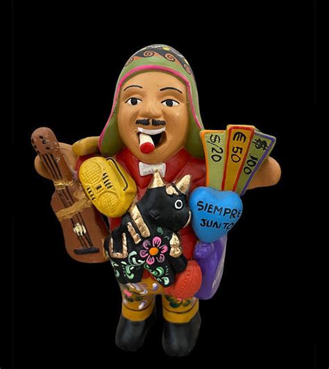 Jeenalavie Magical Ekeko 6x2 God Of Abundance With Flower Patterns