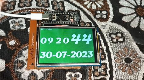 Clock Rtc Stm32 Ili9486 Tft Stm32f401 Big Font Youtube