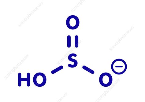 Bisulfite Anion Chemical Structure Illustration Stock Image F028