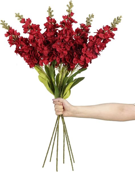 Ipopu Red Delphinium Artificial Flowers 3346 In Snapdragon