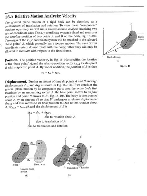 Class Notes Relative Motion Velocity Pdf