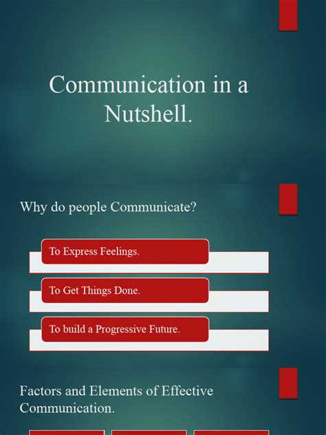 Communication In A Nutshell Pdf