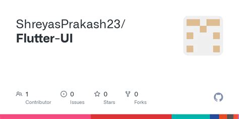 GitHub ShreyasPrakash Flutter UI