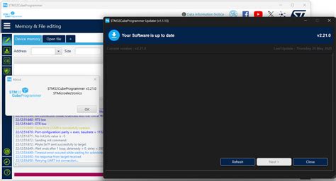 Open Bootloader Via Uart Cubeprogrammer Sends Too