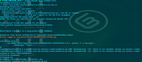 Problem When Trying To Install A Different Python Version With Pyenv Error The Python Ssl