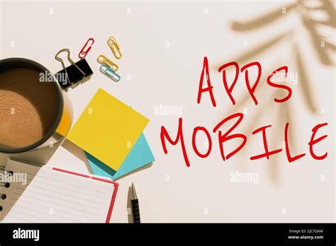 Text Caption Presenting Apps Mobile Business Concept Computer Program
