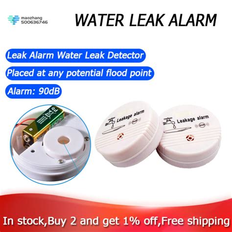 Water Overflow Leakage Alarm Sensor Detector 90dB Water Level Alarm Leak Flood Detection Home