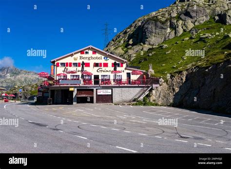 The Building Of The Berghotel Alpinlodge Grimsel Pass On Top Of The
