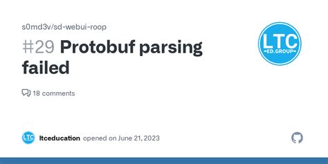 Protobuf Parsing Failed · Issue 29 · S0md3vsd Webui Roop · Github
