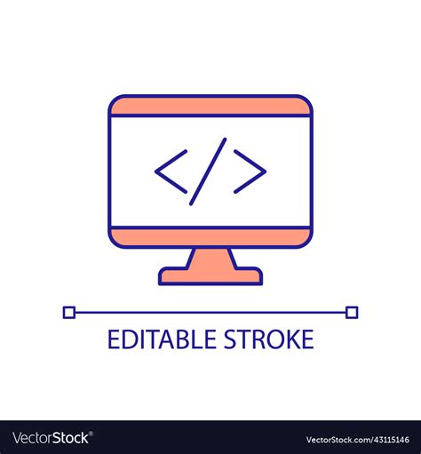 writing programming code rgb color icon royalty free vector