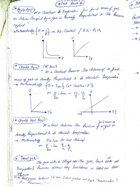 Gas Laws Complete Notes With Example And Imp Formulas ~ Ctca J1