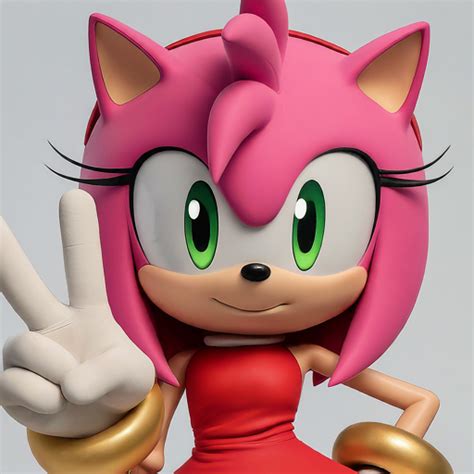 amy rose render gemini ai by sonfandow on deviantart