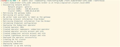 exec command subctl join broker info subm got an error message [no