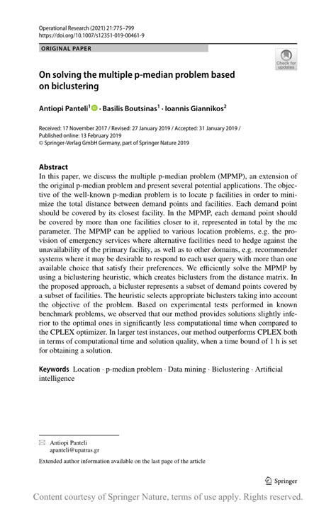On Solving The Multiple P Median Problem Based On Biclustering