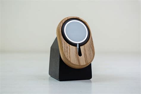 Wooden Magsafe Stand With Additional Built In 1 3kg Stainless Steel Weight For Comfortable Use