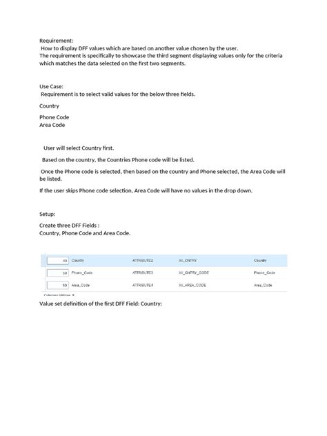 Dependent Dff Segment Setups Pdf