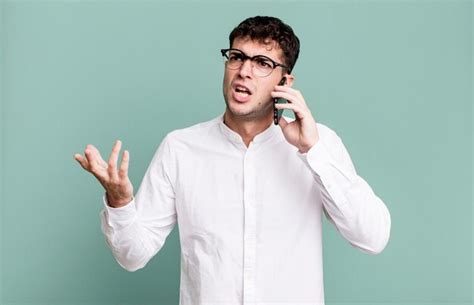 Premium Photo Adult Man Using His Smartphone