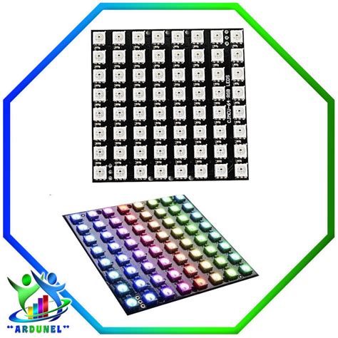 matriz cjmcu 64 ws2812 led rgb 8x8