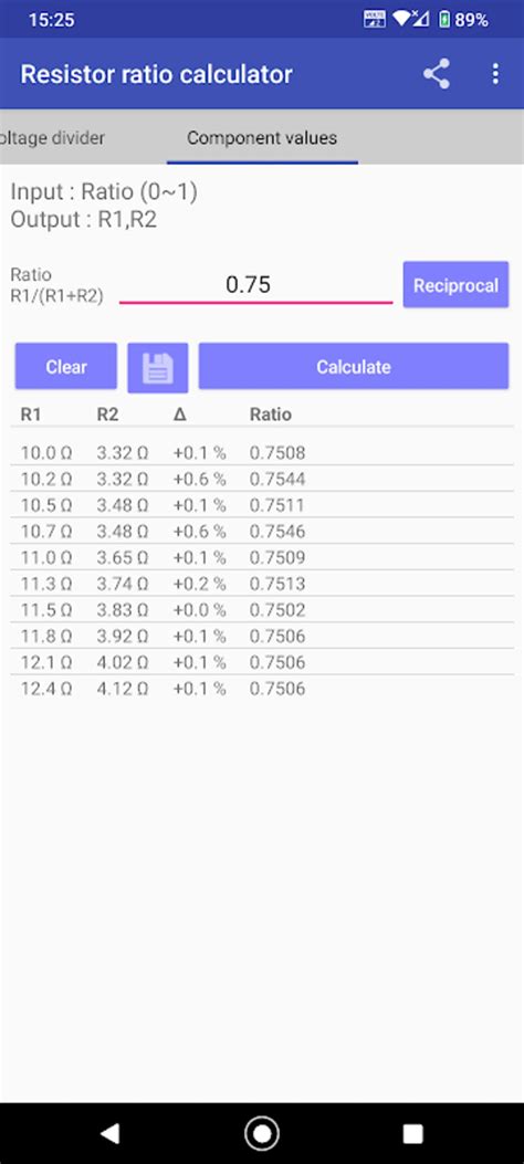 resistor ratio calculator apk for android download