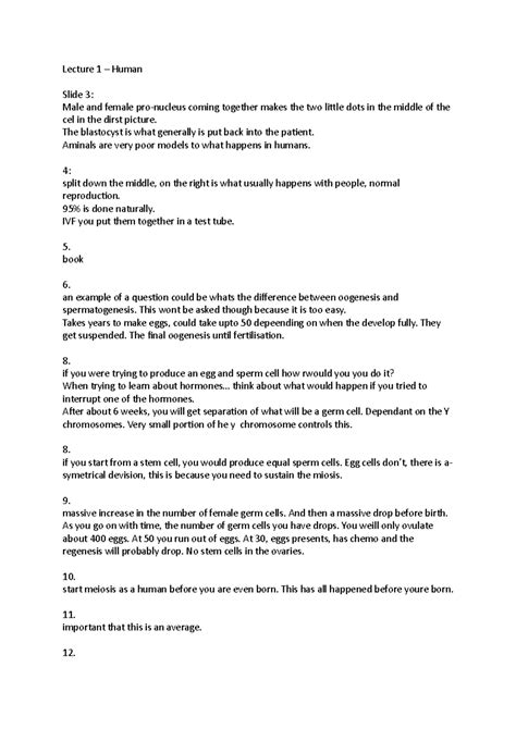 Lecture 1 Human Lecture 1 Human Slide 3 Male And Female Pro Nucleus Coming Together Makes