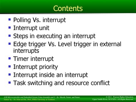 Interrupt The AVR Microcontroller And Embedded Systems Chapter Online Presentation