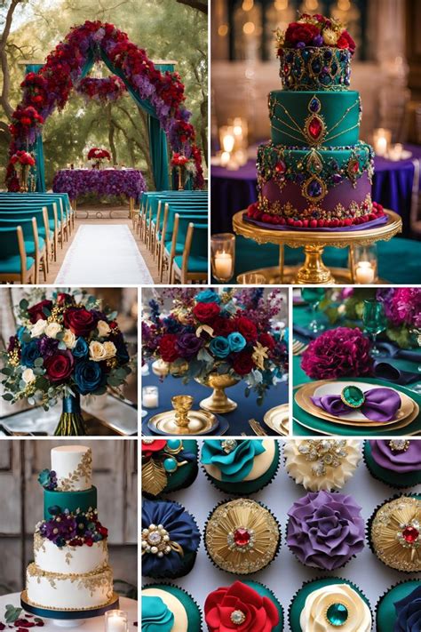 Jewel Tone Wedding Theme Jewel Tone Wedding Ideas Glamorous Wedding