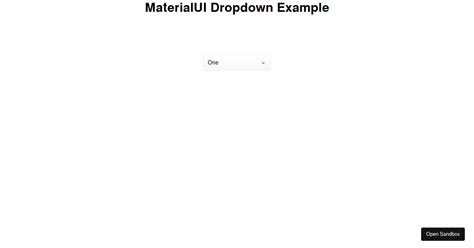 Materialui Dropdown Example Codesandbox