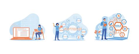 Software Developer Concept They Are Developing Programs On Software
