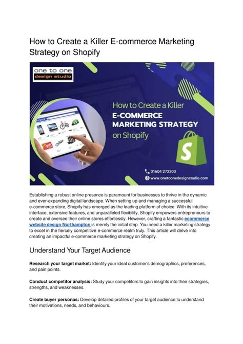 Ppt How To Create A Killer E Commerce Marketing Strategy On Shopify