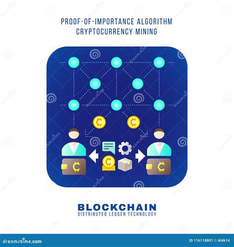 Blockchain Distributed Ledger Technology Illustration Stock Vector