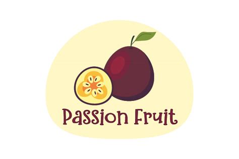 Retro Fruit Label Passion Fruit Svg Cut File By Creative Fabrica