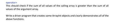 Solved Question 4 Arrayint Class Implement An Arrayint