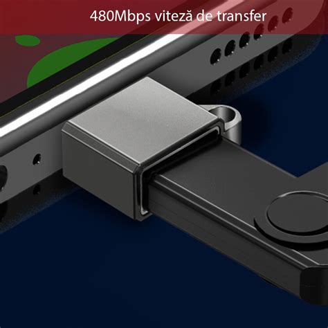 Mini Usb C към Usb Otg адаптер преносим захранване и пренос на данни 480 Mbps Fonix Plug