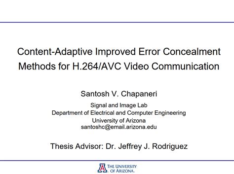 Github Santoshchapanerivideo Error Concealment