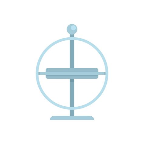 Premium Vector Physics Gyroscope Icon Flat Vector Momentum Accelerometer Smart Gravity Sensor