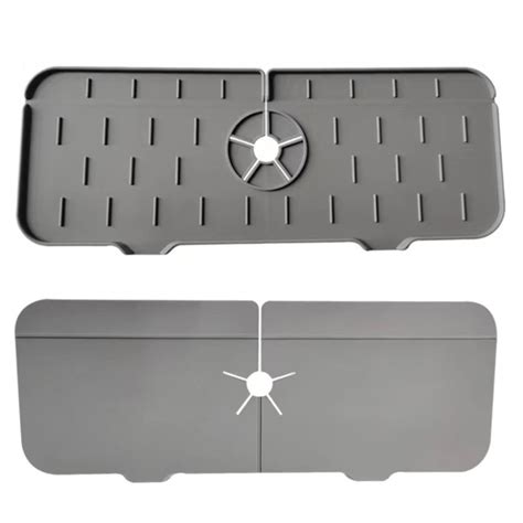 주방 욕조 수도꼭지 실리콘 배수 매트 싱크 튀김 방지 실리콘 패드 오렌지