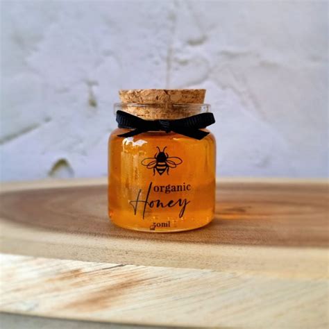 Honey In A Mini Cork Jar 50ml Wedding Rustic Simply Favours