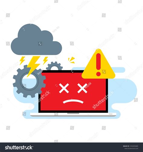 Error Alert System Overload Concept Illustration Stock Vector Royalty
