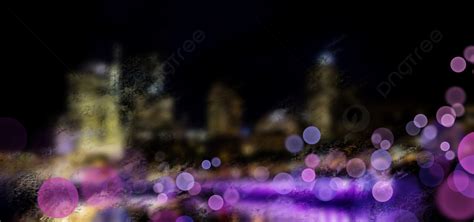 아름다운 도시 밤 보라색 Bokeh 빛 빛 밤 경치 빛 배경 일러스트 및 사진 무료 다운로드 Pngtree