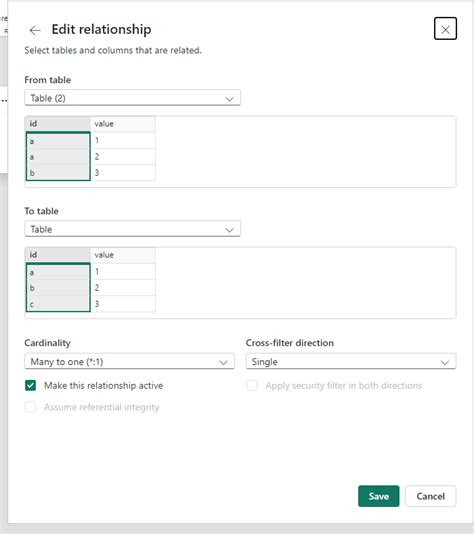 Solved No Option To Save On The New Relationship Screen W Microsoft Fabric Community