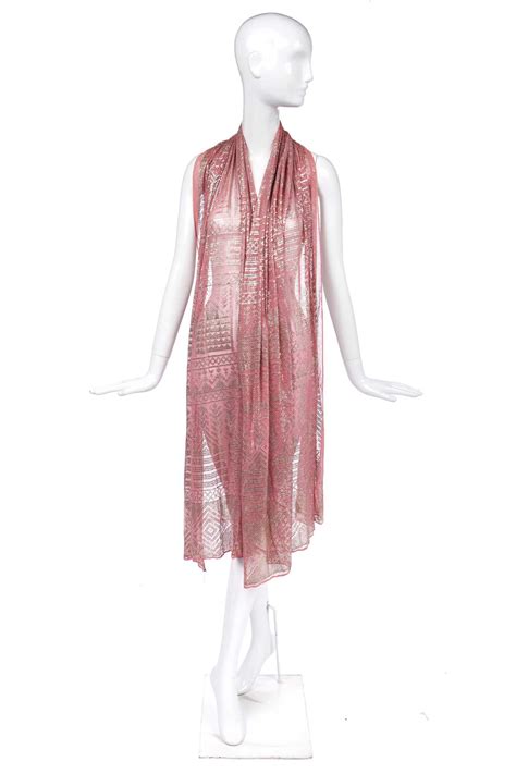 Lot 452 A Rare Pink Azute Stole 1920s Lot 452 A Rare Pink Azute Stole 1920s