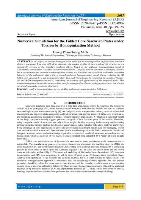 Pdf Numerical Simulation For The Folded Core Sandwich Plates Under