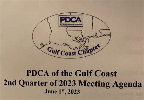 Ecs Is Attending The Quarterly Pdca Gulf Coast Meeting Save The Date
